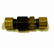 LINE FITTING, 5/16" COMPRESSION UNION with ONE-WAY VALVE from Teckpak ...